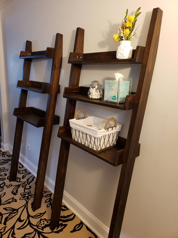 wooden bathroom ladder shelves over the toilet shelving bathroom racks ...
