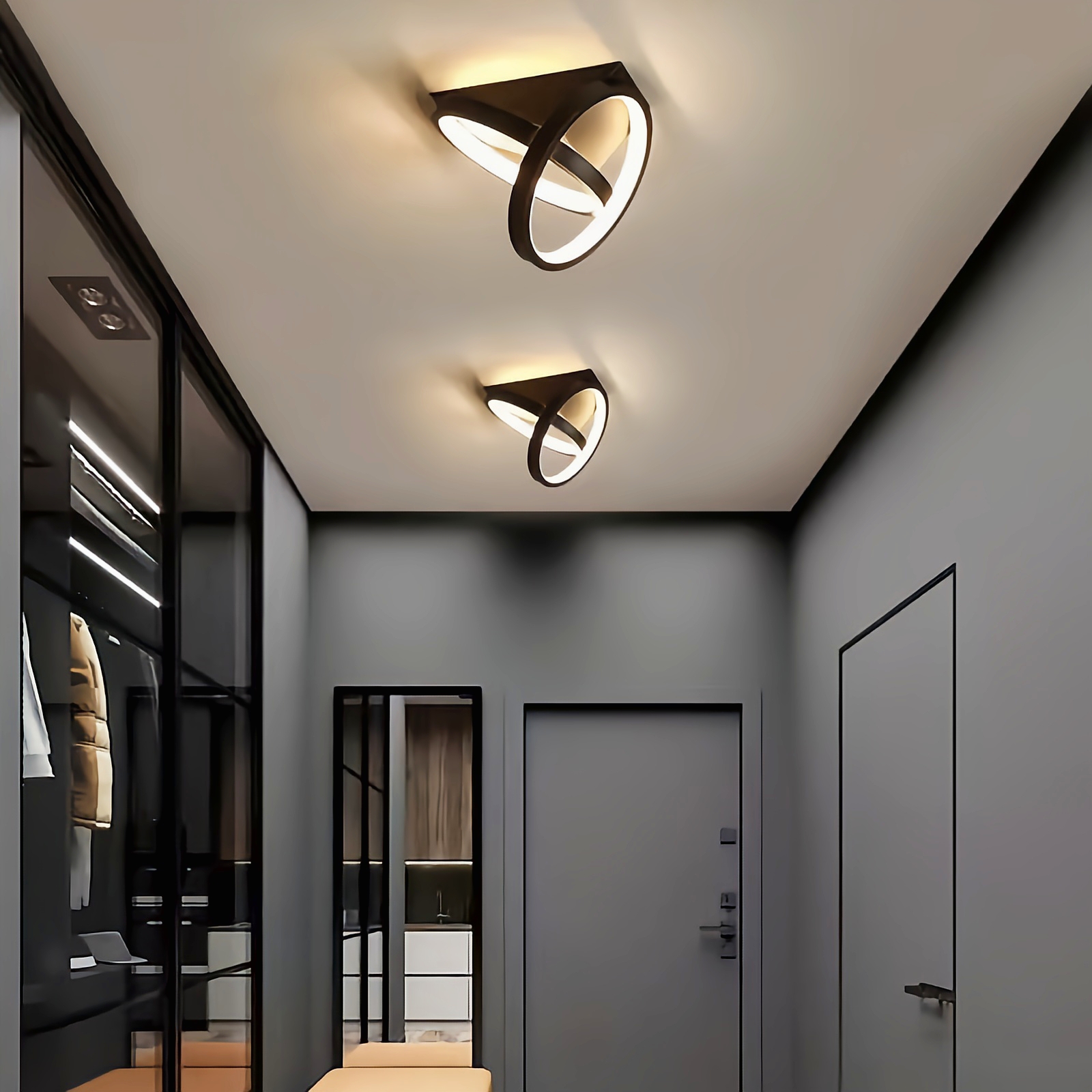 Gecree LED Retro Ceiling Light Home Aisle Cafe Decoration Lighting ...