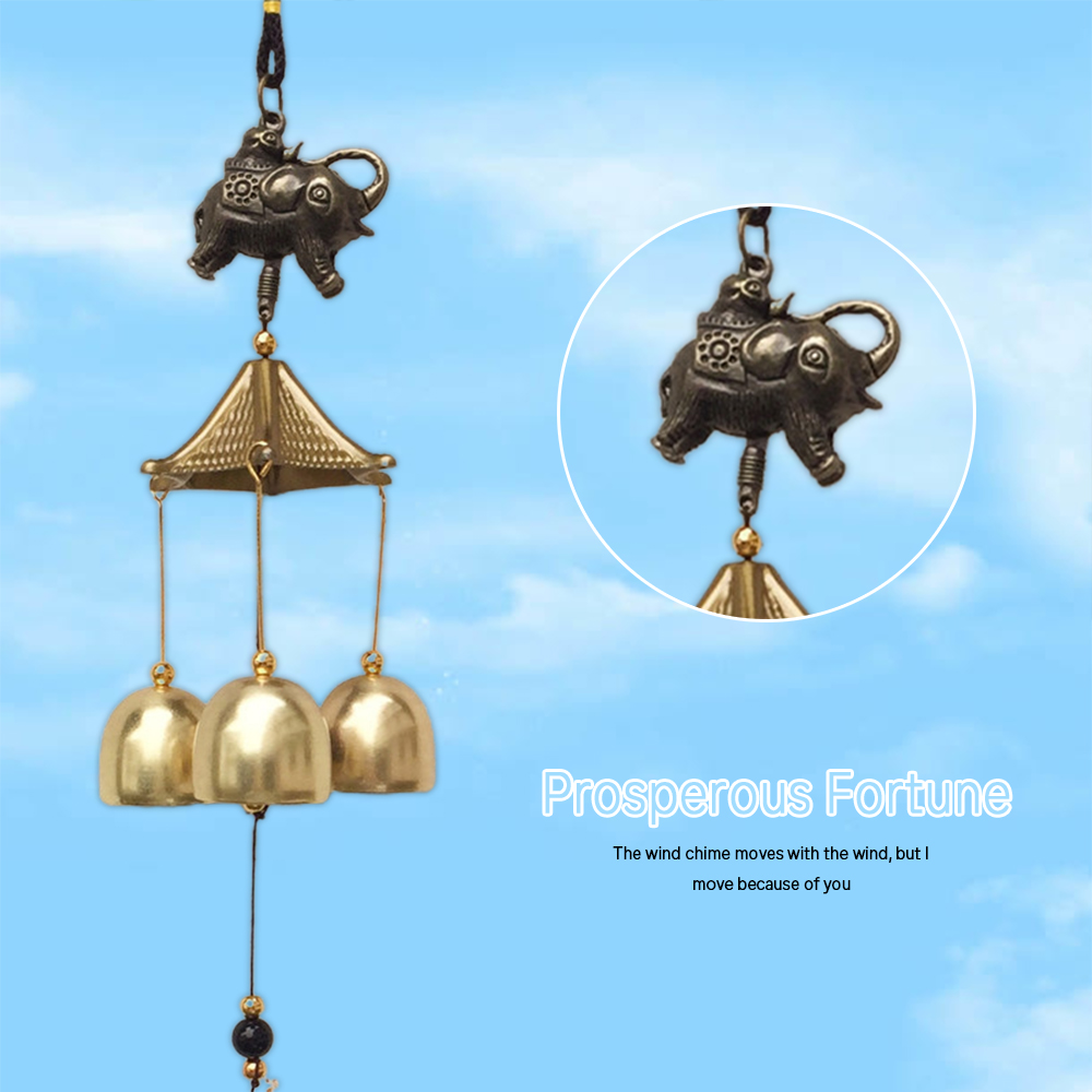 Bronze Metal Bells Wind Chime Hanging Lucky Charm 2026 Year of Horse ...