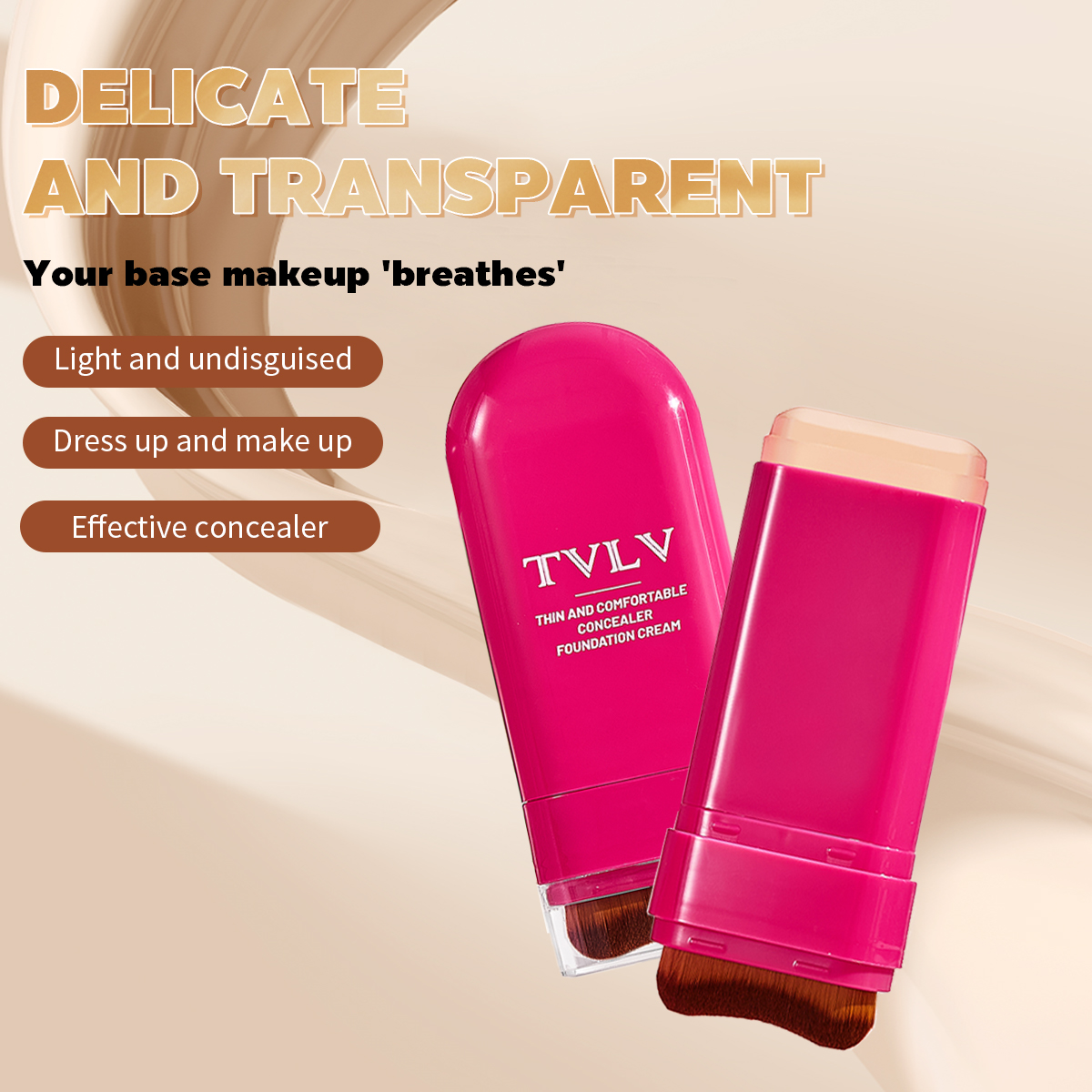 TVLV new double-ended concealer foundation stick: waterproof ...