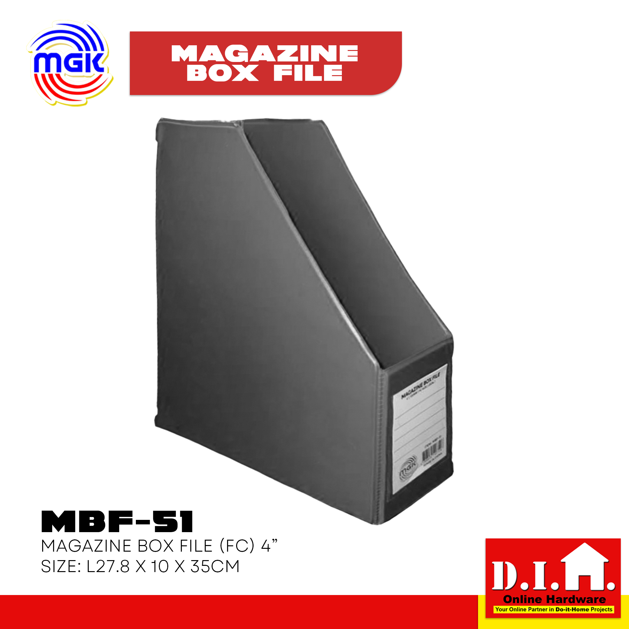 Do It Home MGK MBF-51 Magazine Box File FC 4" | Foolscap Organizer ...