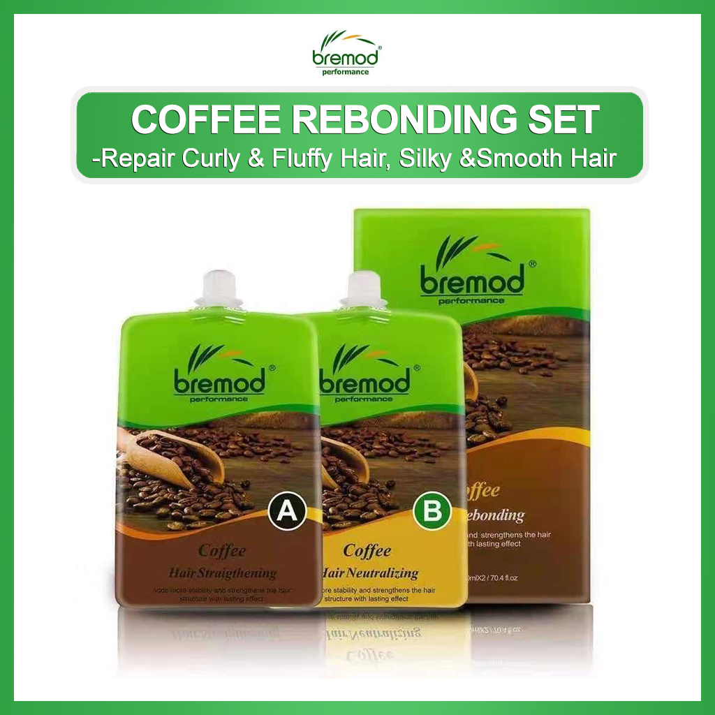Bremod Rebonding Set Silky Hair Straightening Cream Moisturizing Jojoba ...