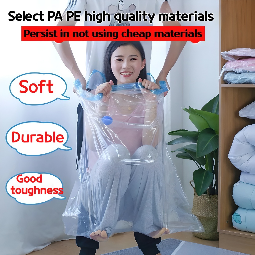 5pc Vacuum Storage Bag with Pump Household Travel Compression Bags Set ...