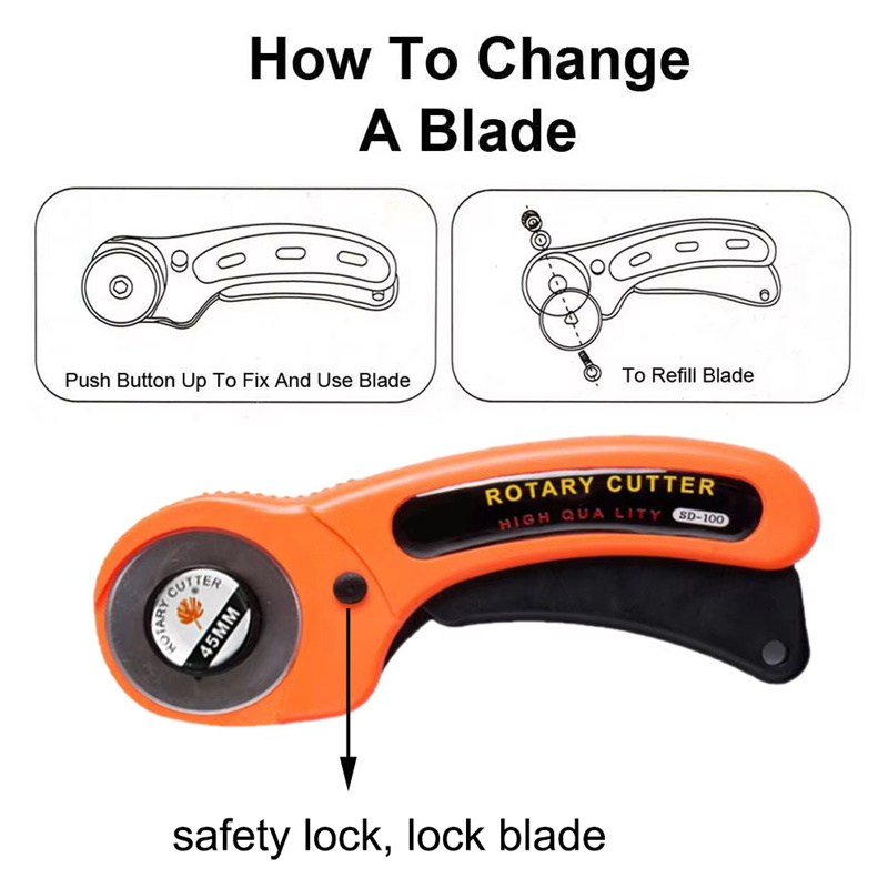 45mm Rotary Fabric Cutter DIY Patchwork Sewing Quilting Leather Fit ...