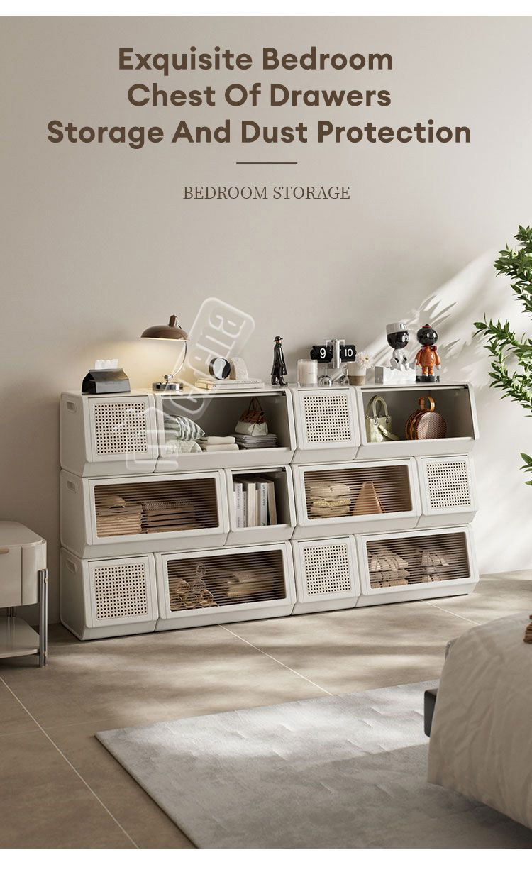 SN Transparent Flip-Top Storage Box with Wheels|Stackable Organizer for ...