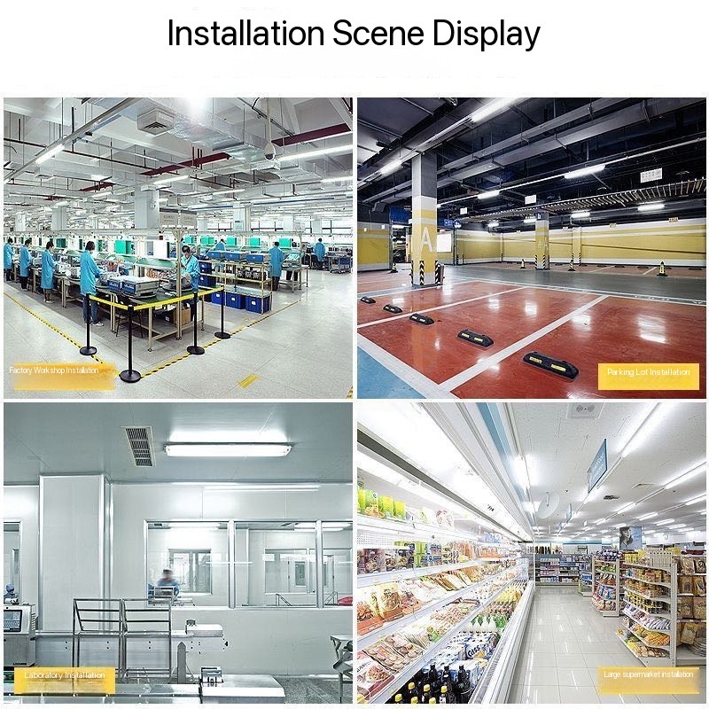 T8 Tri-proof LED Fluorescent Lamp with Dual Single Tubes, Complete Set ...