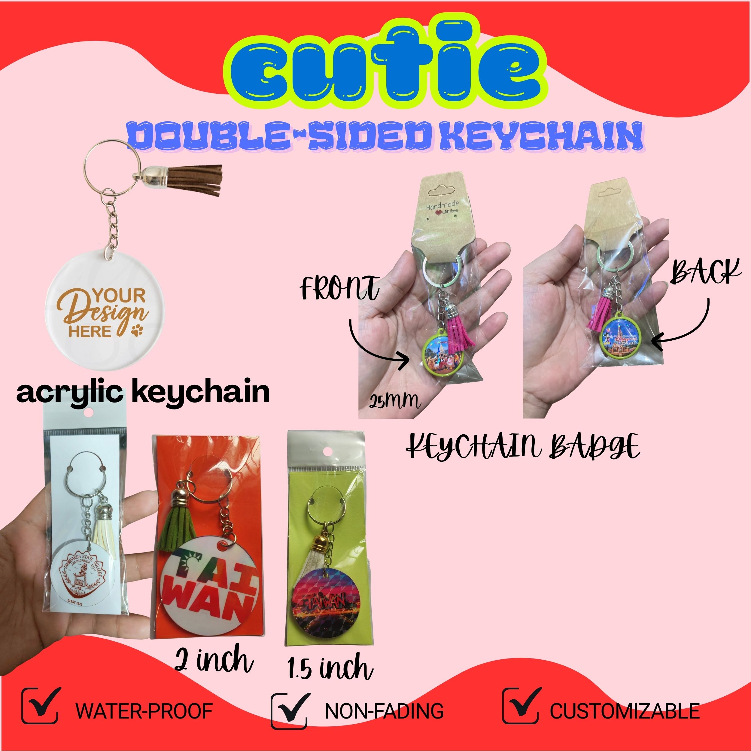 Angbaligya Double-Faced Badge Keychain Boracay Bukidnon Bulacan Cagayan ...