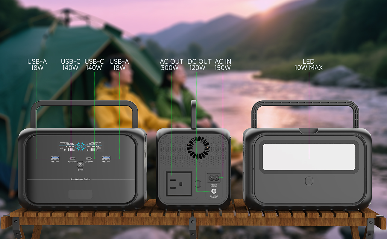 UAPOW AP300Mini 300W/288Wh Portable Power Station , 90000mAh LiFePO4 ...