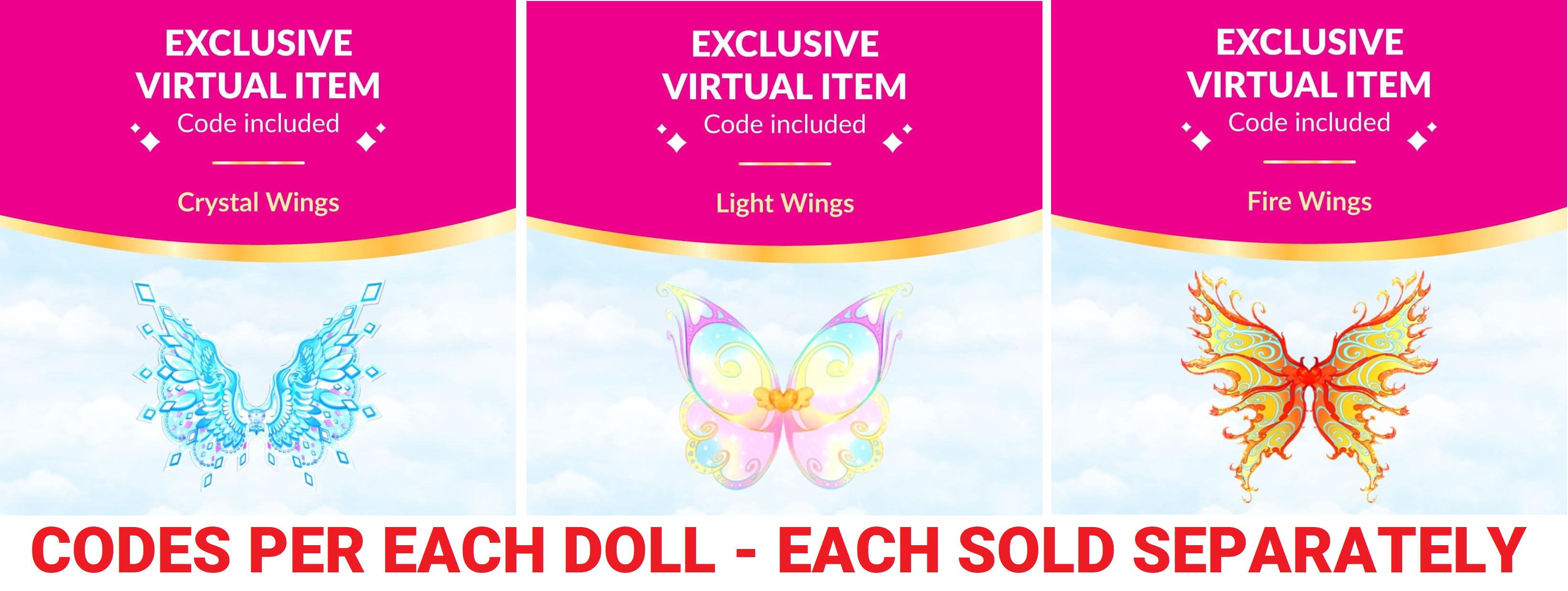 ROYALE HIGH 9" Doll SERIES 2 -Demi The Ice Fairy, Emberlynn The Fire ...