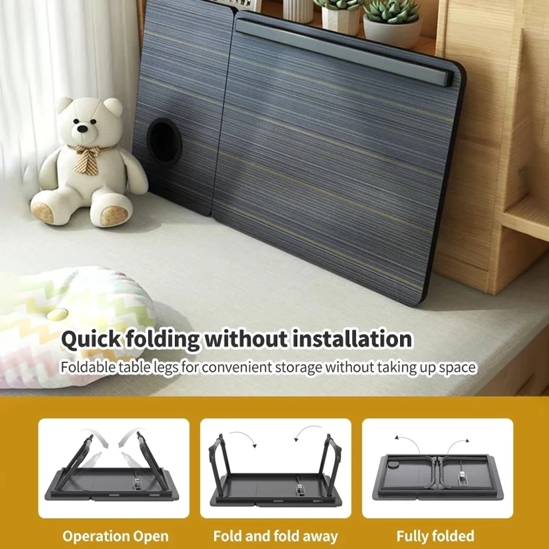 Foldable Computer Table Mini Study Table For Kids Wooden Laptop Table ...