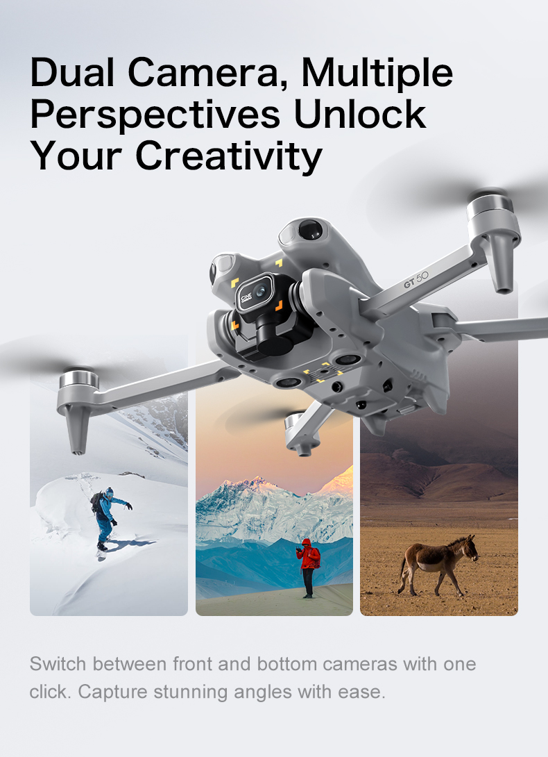 GT50 PRO Drone 4K HD Camera Aerial Photography 5.5-inch Screen Remote ...