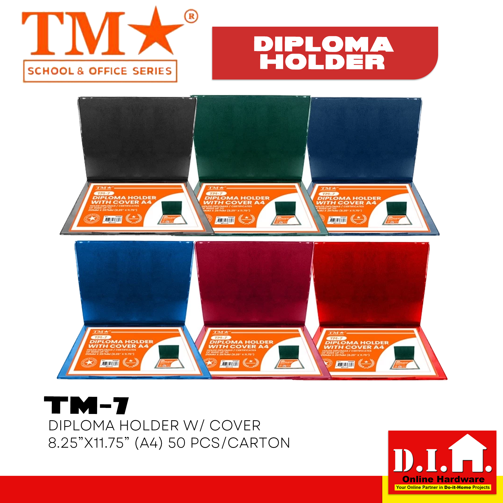 Do It Home TM-7 Diploma Holder with Cover 8.25 x 11.75 Inch A4 Size ...