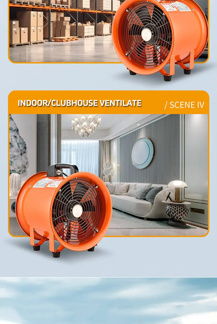 Exhaust Fan 370W Large Air Volume Axial Flow Fan 8/10/12 Inch ...