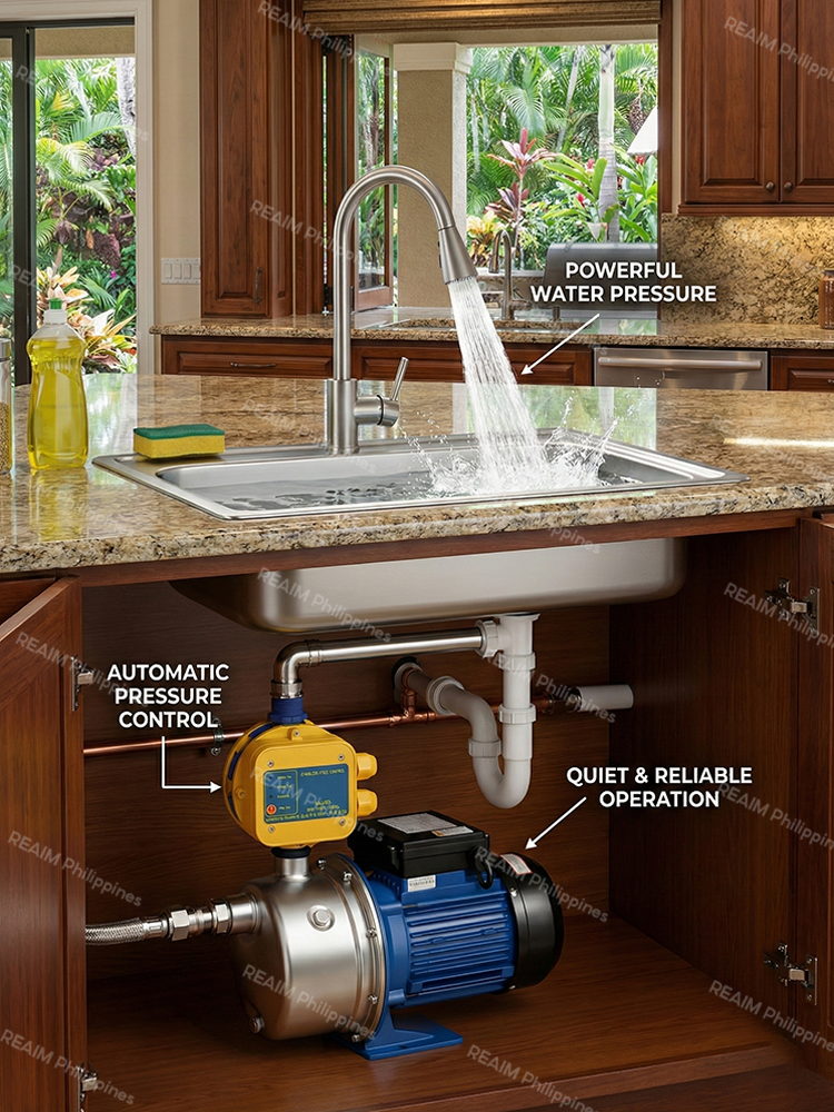 REAIM Jetmatic Water Pump Automatic Booster Pump Water Pressure Self ...
