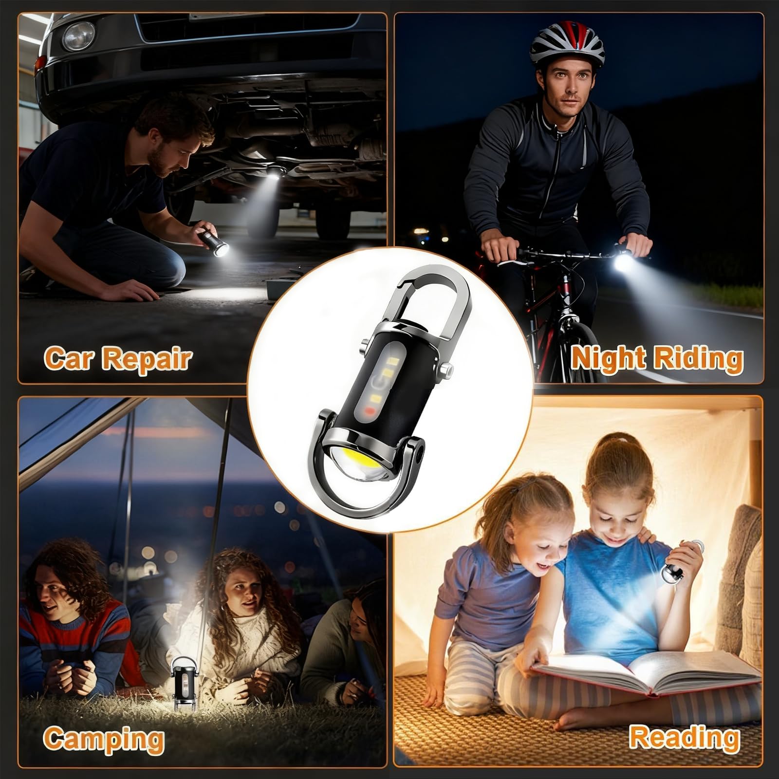 Portable Rechargeable Bright Keychain Flashlight, Mini Keychain ...