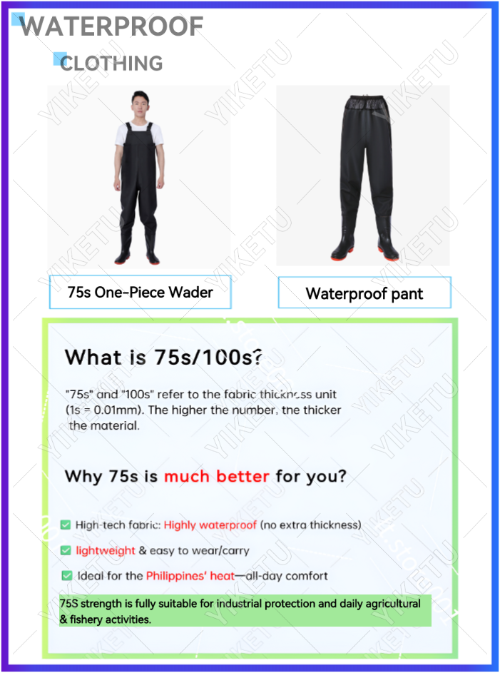 [Top Pant,Clearance] Water Pants Waders Waterproof Overalls Clothing ...