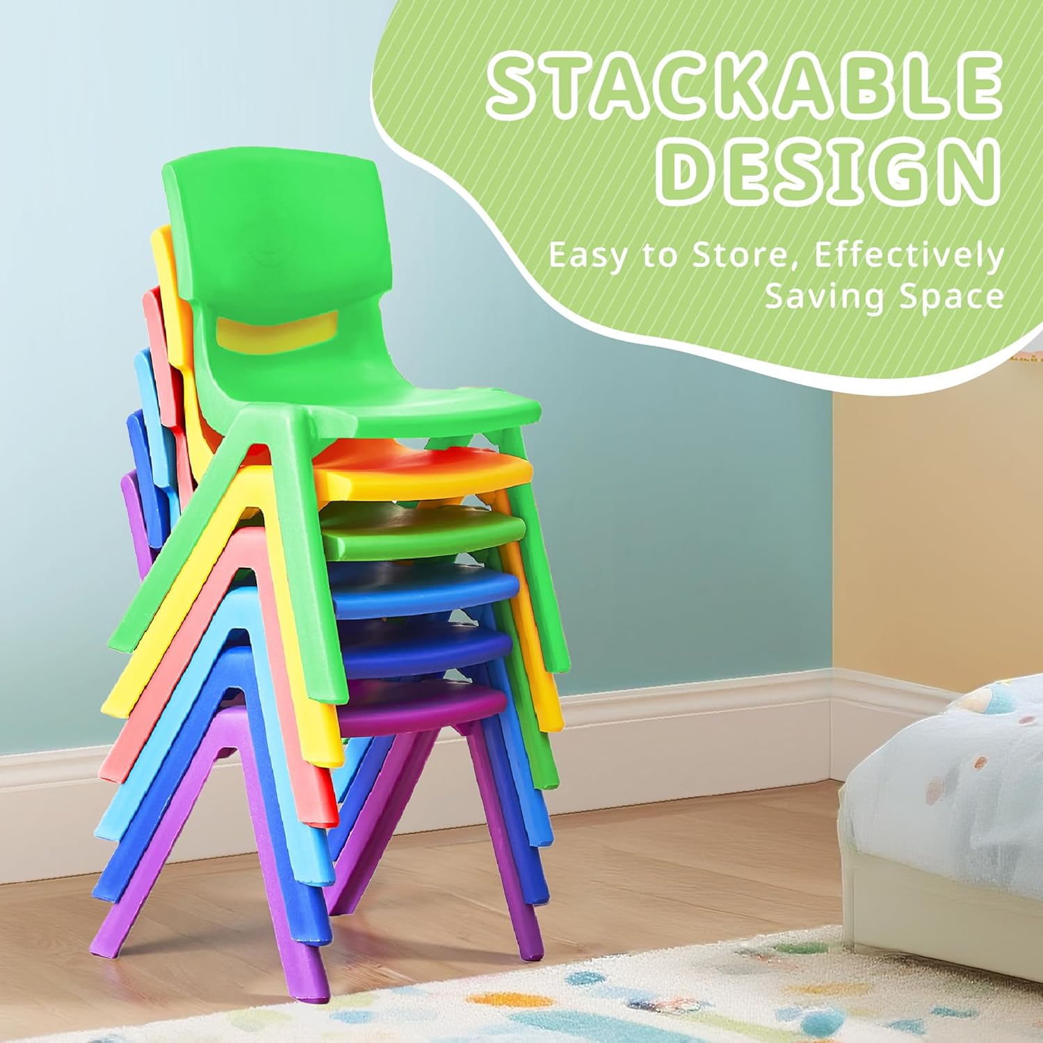 Kiddie Chair Non Slip Backrest Chair For Children Baby Seat Plastic ...