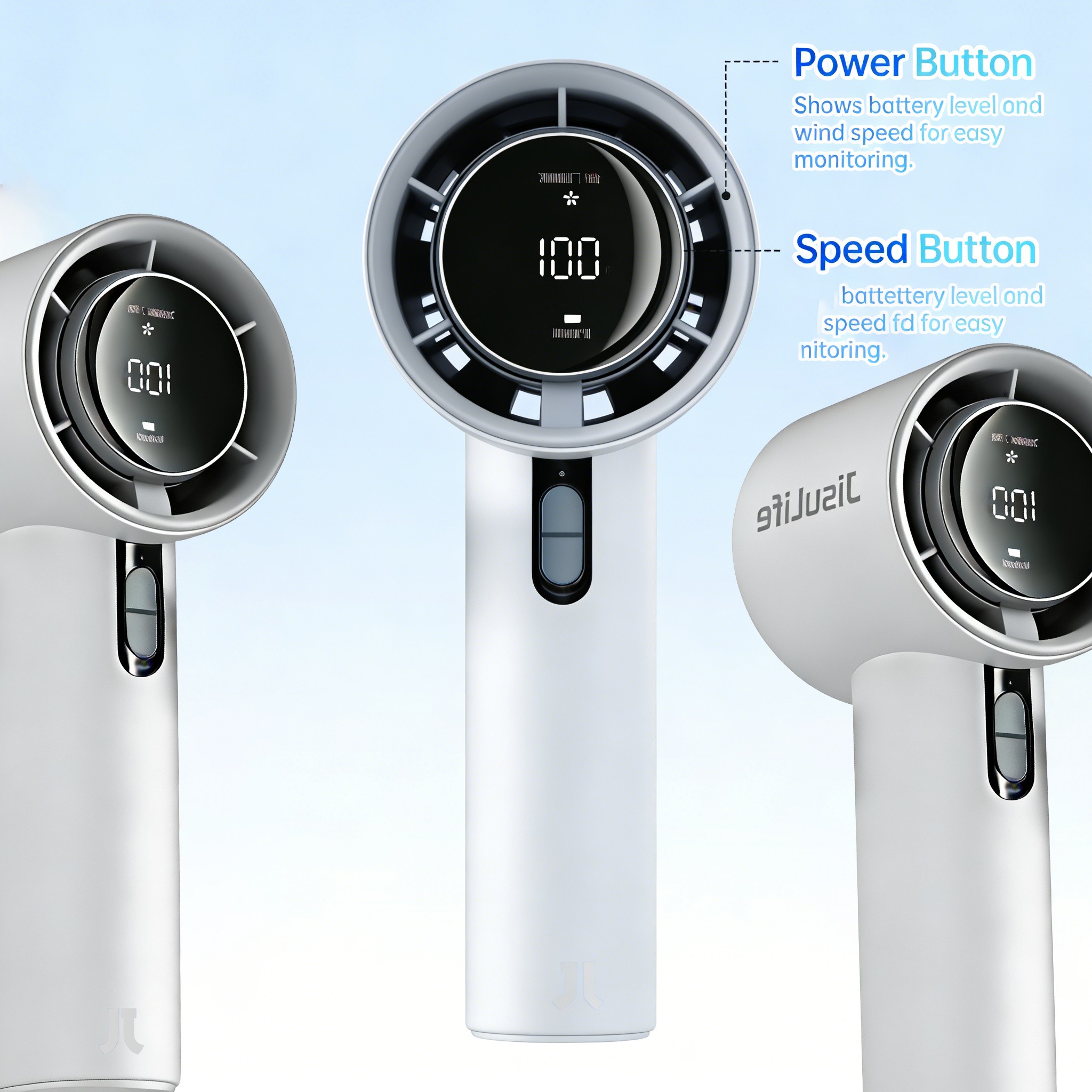 JISULIFE Handheld Fan Pro1/Pro1S Mini Fan Rechargeable Jet Fan Strong ...