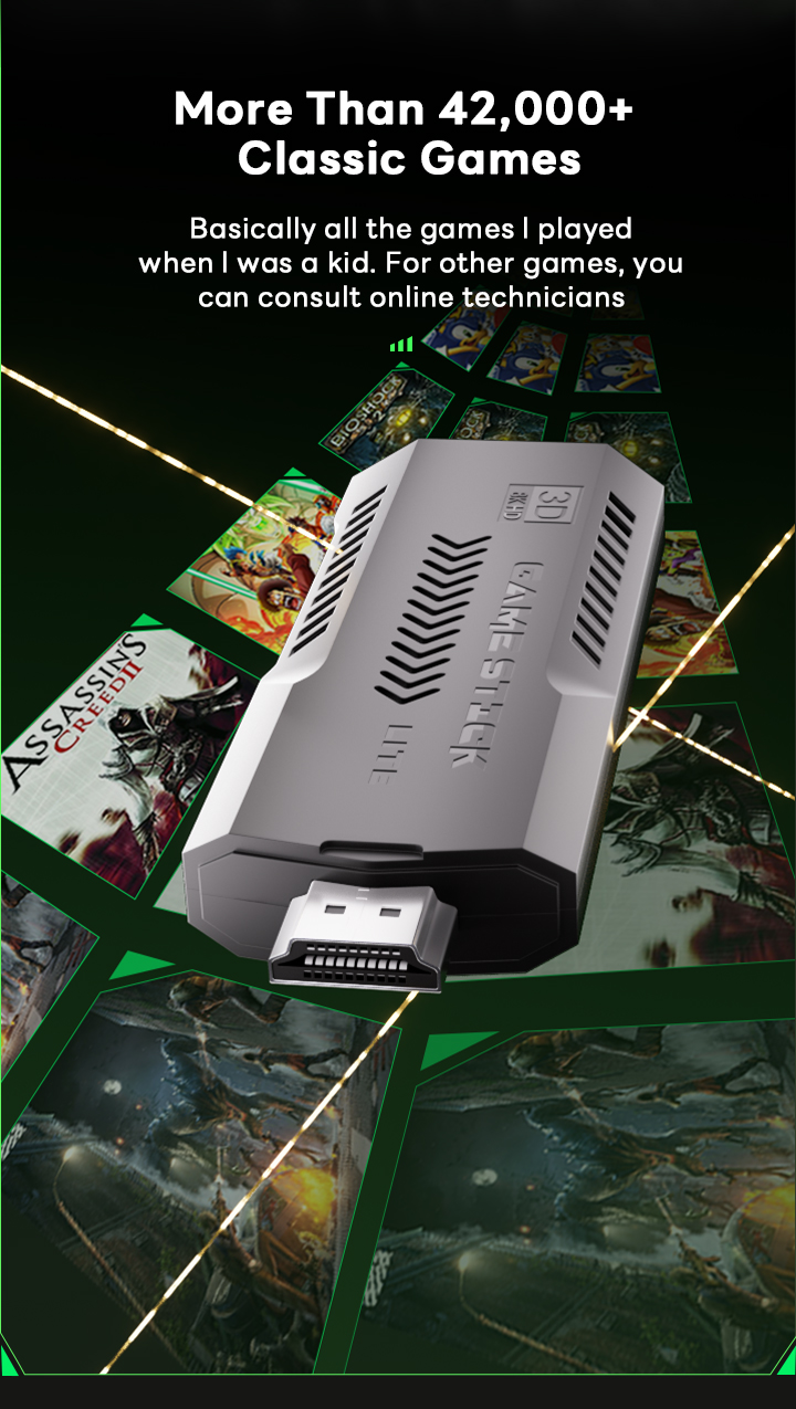 KOORFLY KF-X2 Ultra Rechargeable Game Stick Controller 4K 42K+Games ...