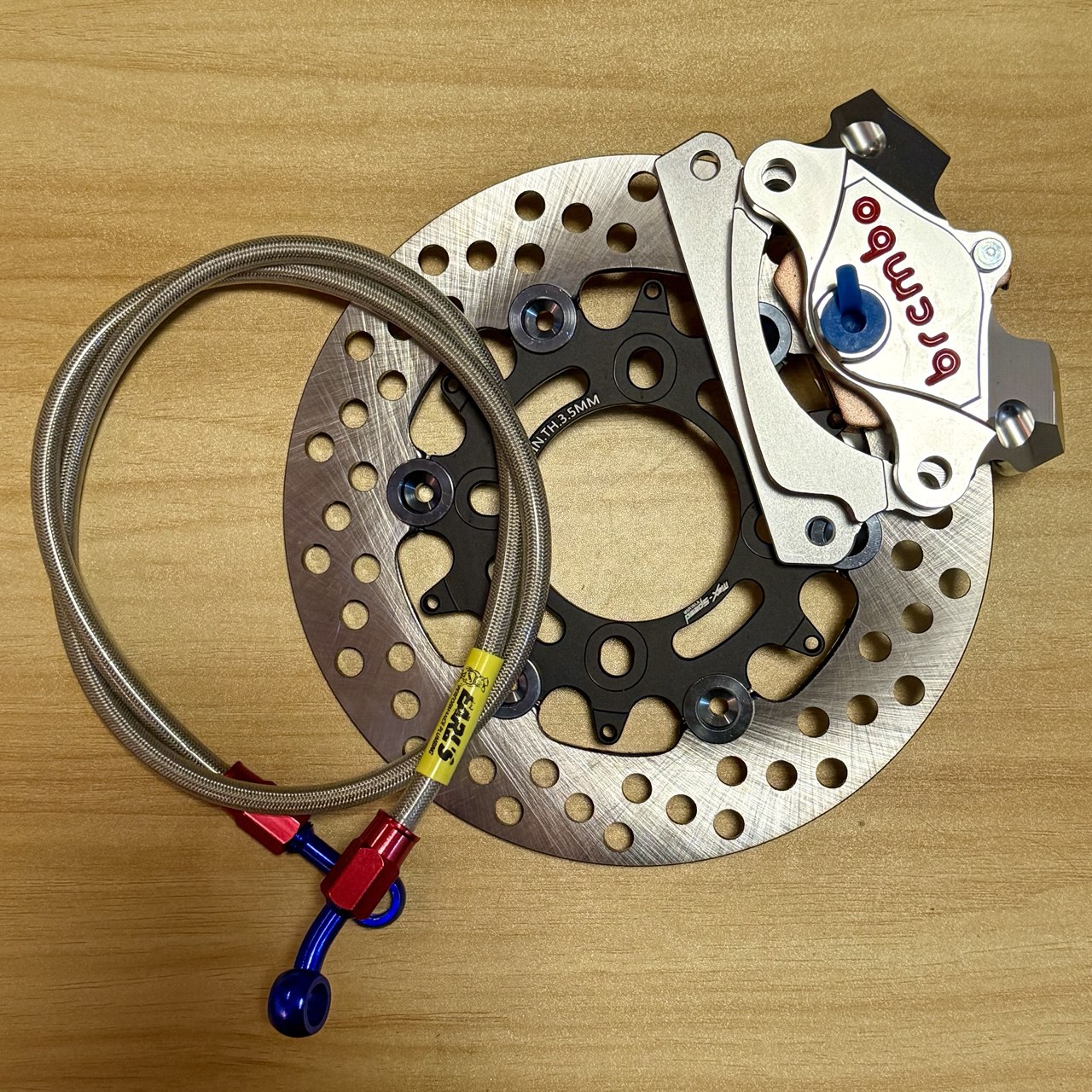 HONDA BEAT/CLICK 2POT CALIPER+EARLS HOSE+220MM BRACKET+4HOLES FLOATING ...