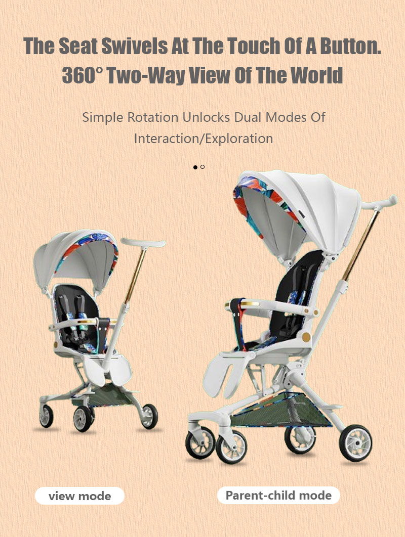 Star Foldable Stroller For Baby Two-way Can Sit and Lie 360 Rotating ...