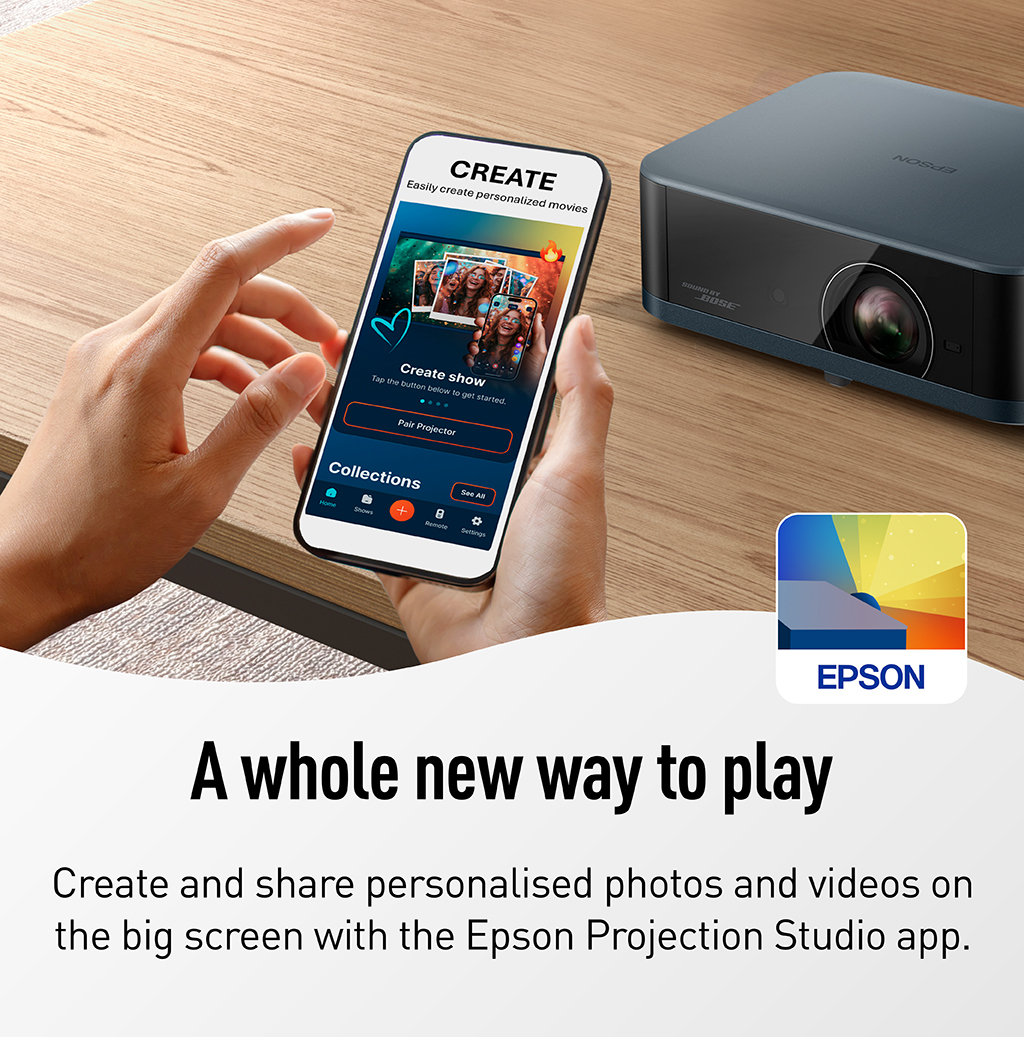 Epson Lifestudio Pop Plus EF-62N Home Projector | Sound by BOSE ...