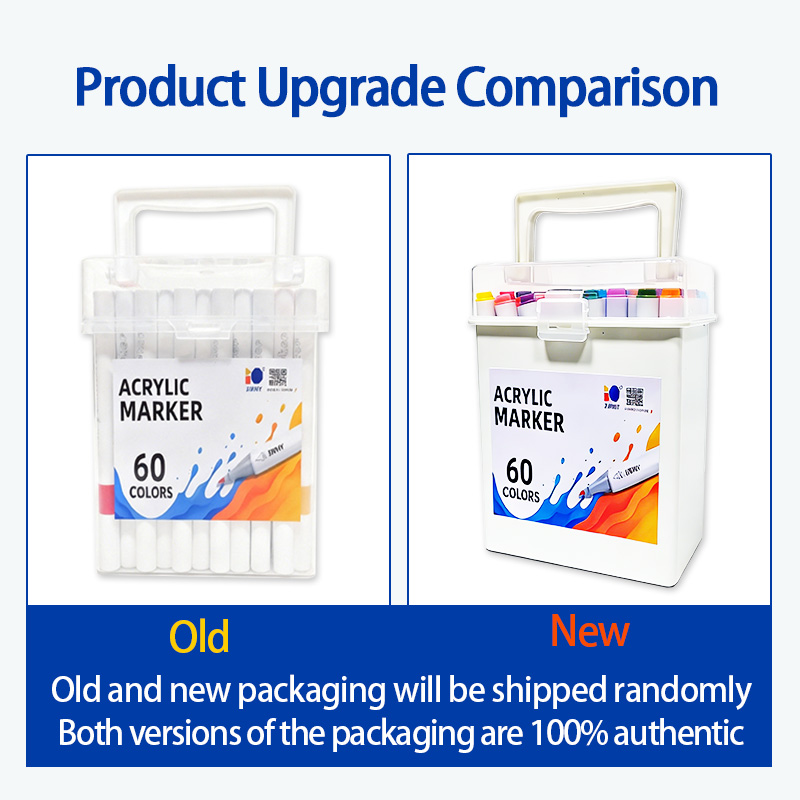 ENMY 120 Colors Acrylic Markers Set Large Capacity Square Box Markers ...