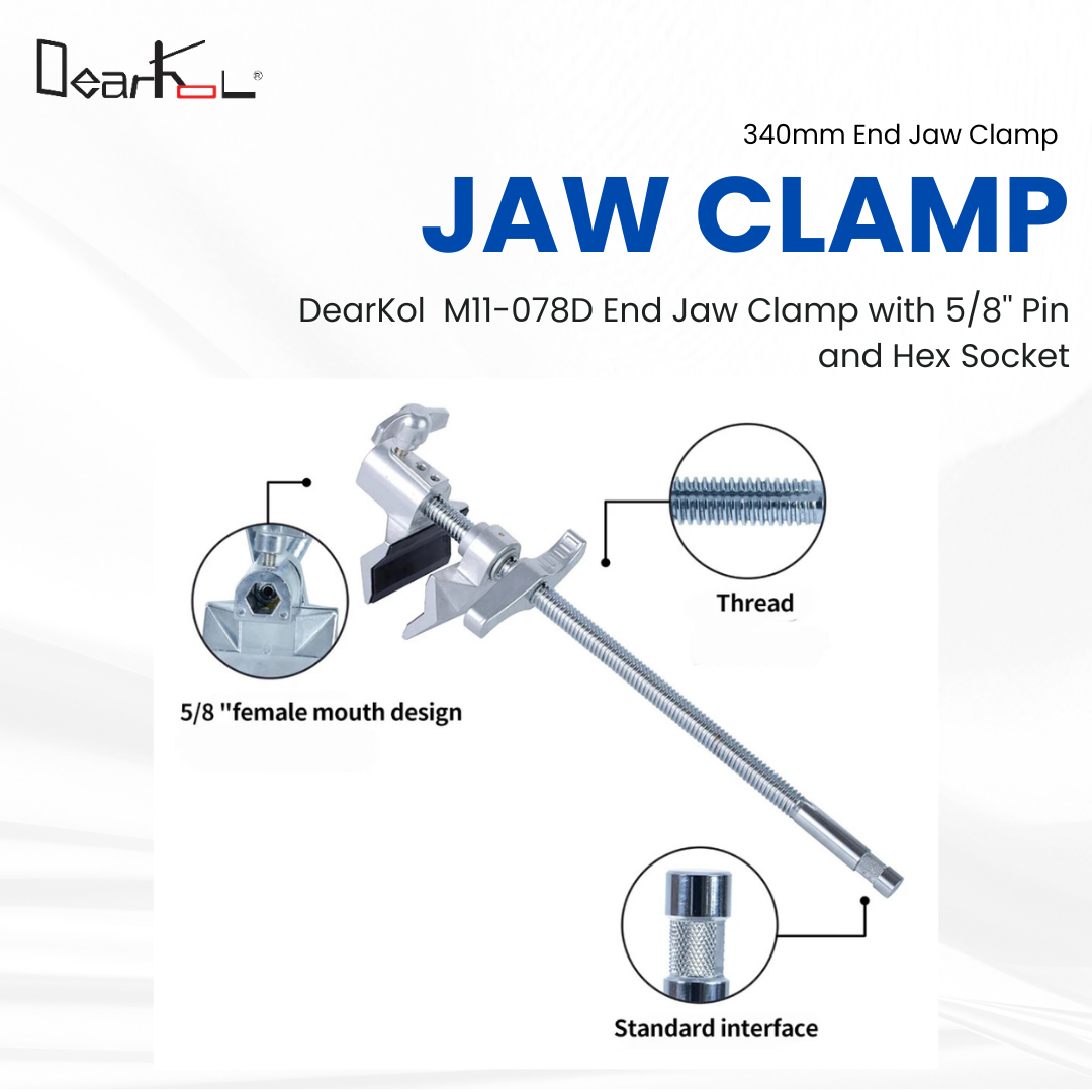 Dearkol End / Center / Mini Vise Grip Jaw Clamp Flat Clip with 5/8 ...