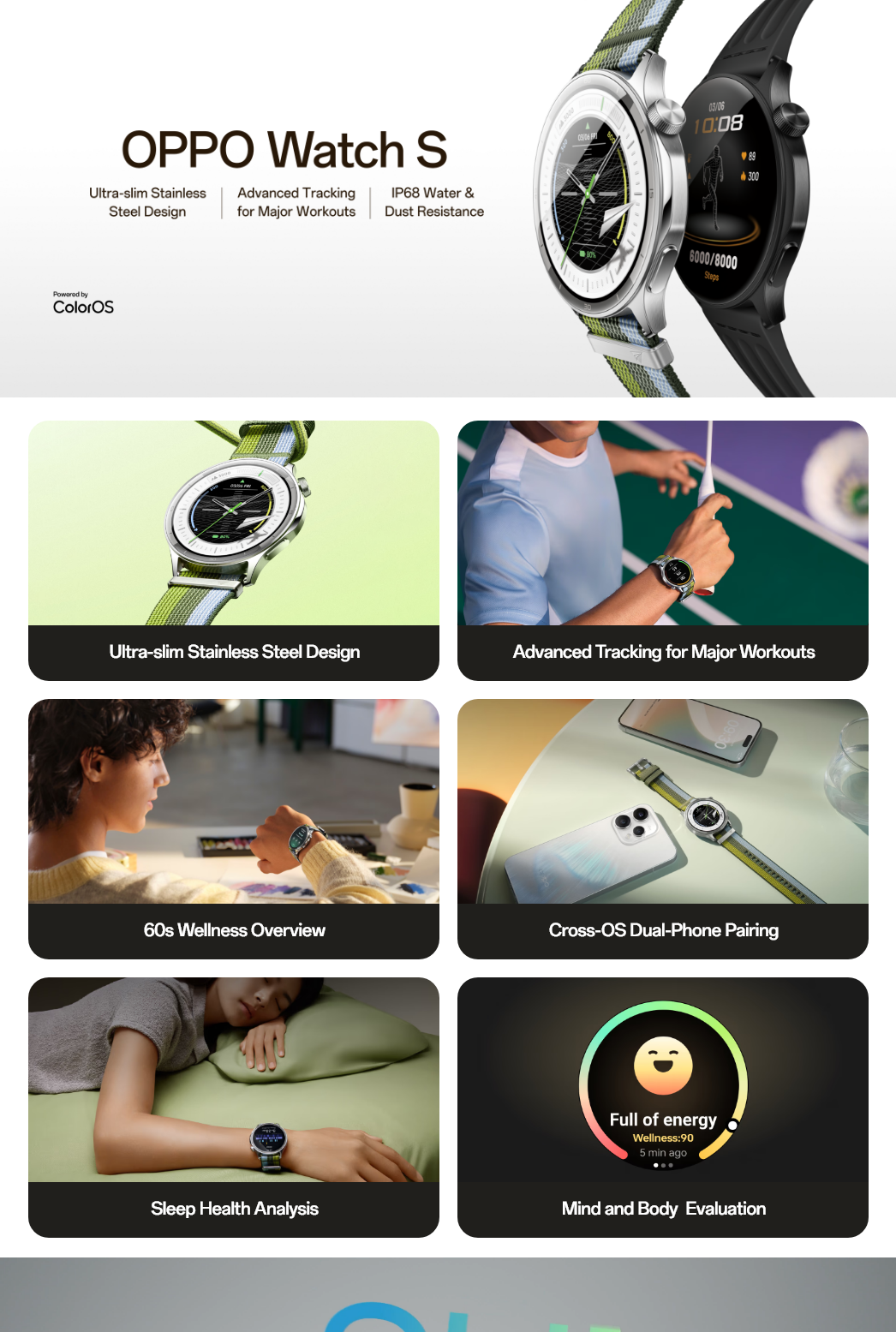 [ALL-NEW] OPPO Watch S | Ultra-slim Stainless Steel Design | Advanced ...