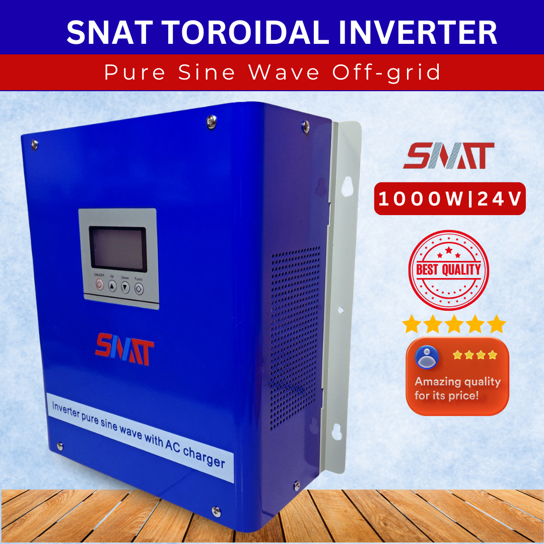 JAFED 1KW SNAT Toroidal Offgrid Pure Sine Wave Inverter 12V / 24V (Wall ...