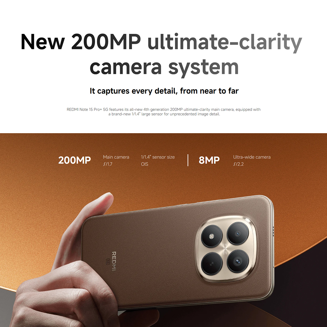 Xiaomi Redmi Note 15 Pro+ 5G (12+512GB) Smartphone | Snapdragon®7s Gen ...