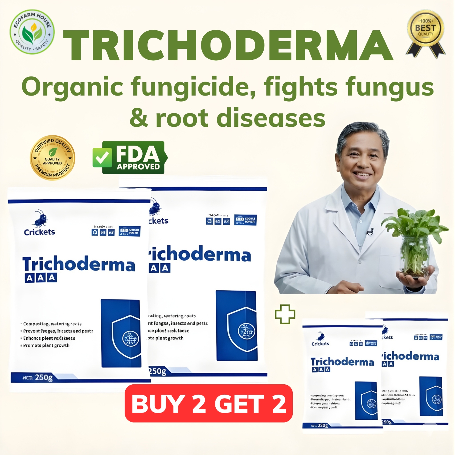 [DEAL BUY 2 GET 2] Trichoderma 250g: Bio Root Stimulator & Organic ...