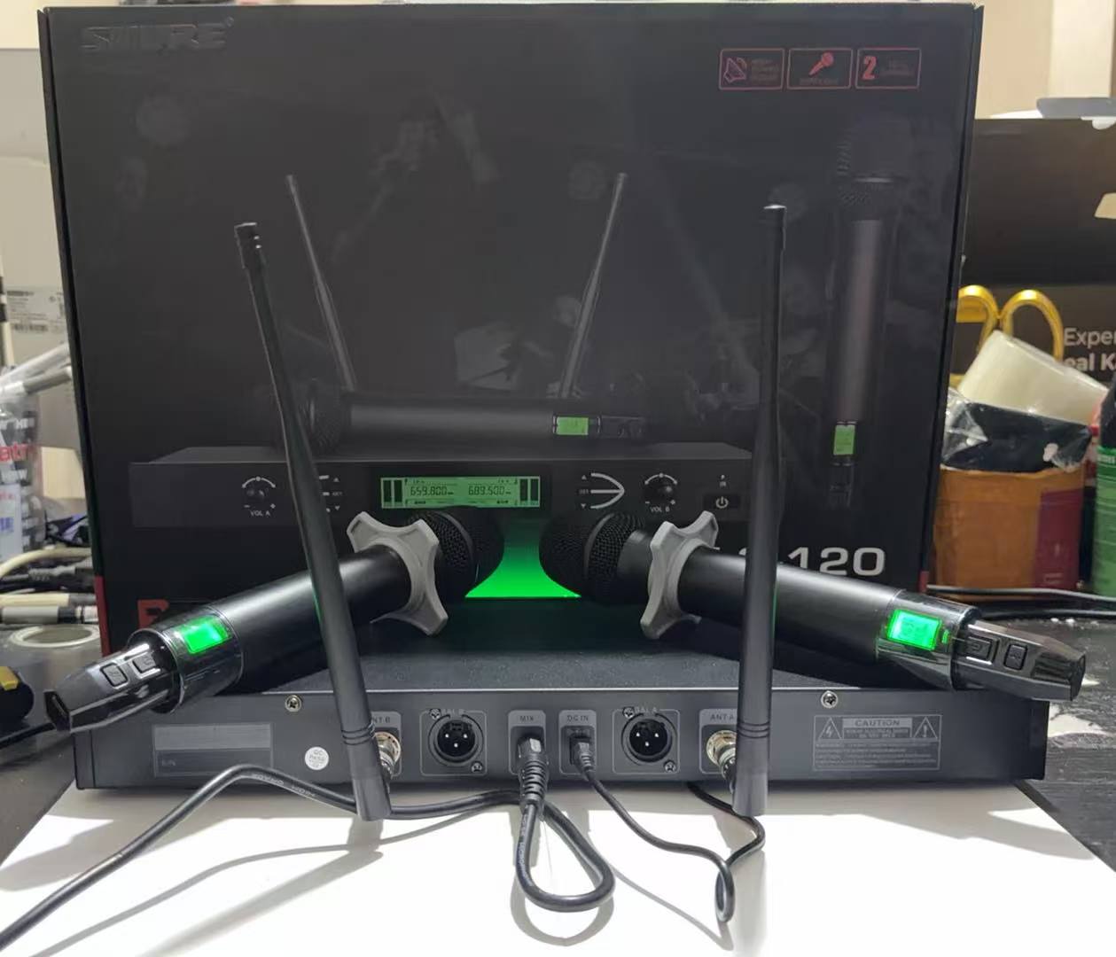 Shur‘e New 2-4 Channel UHF Professional Rechargerable Wireless ...