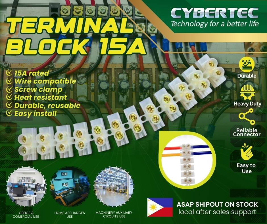 Terminal Block 15A / 30A Heavy-Duty Electrical Connector - Screw-Type ...