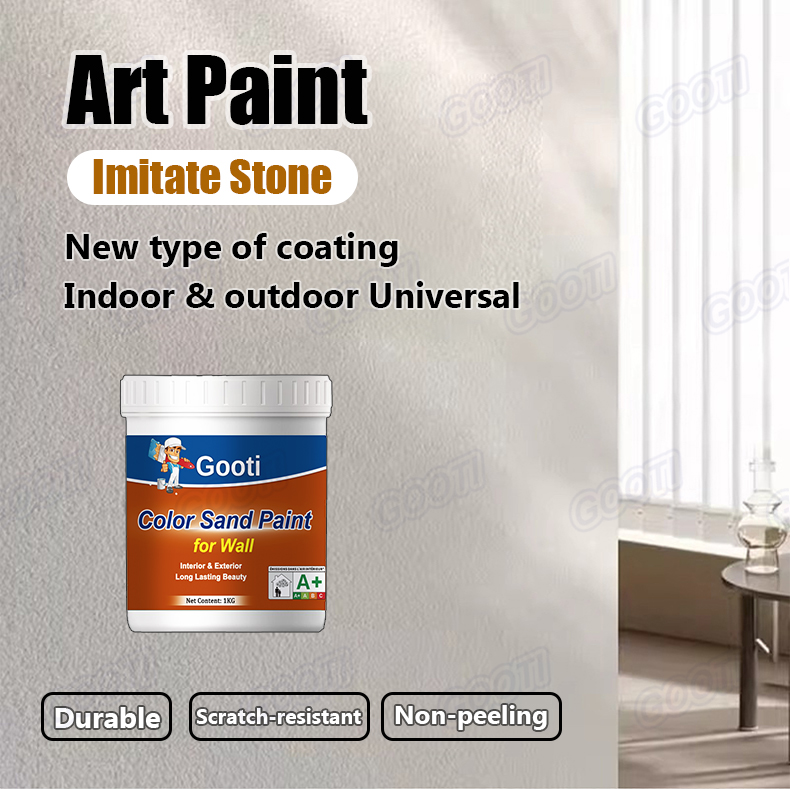 1KG/2KG/4KG Trowel-applied Imitates Stone Paint For Exterior Interior ...
