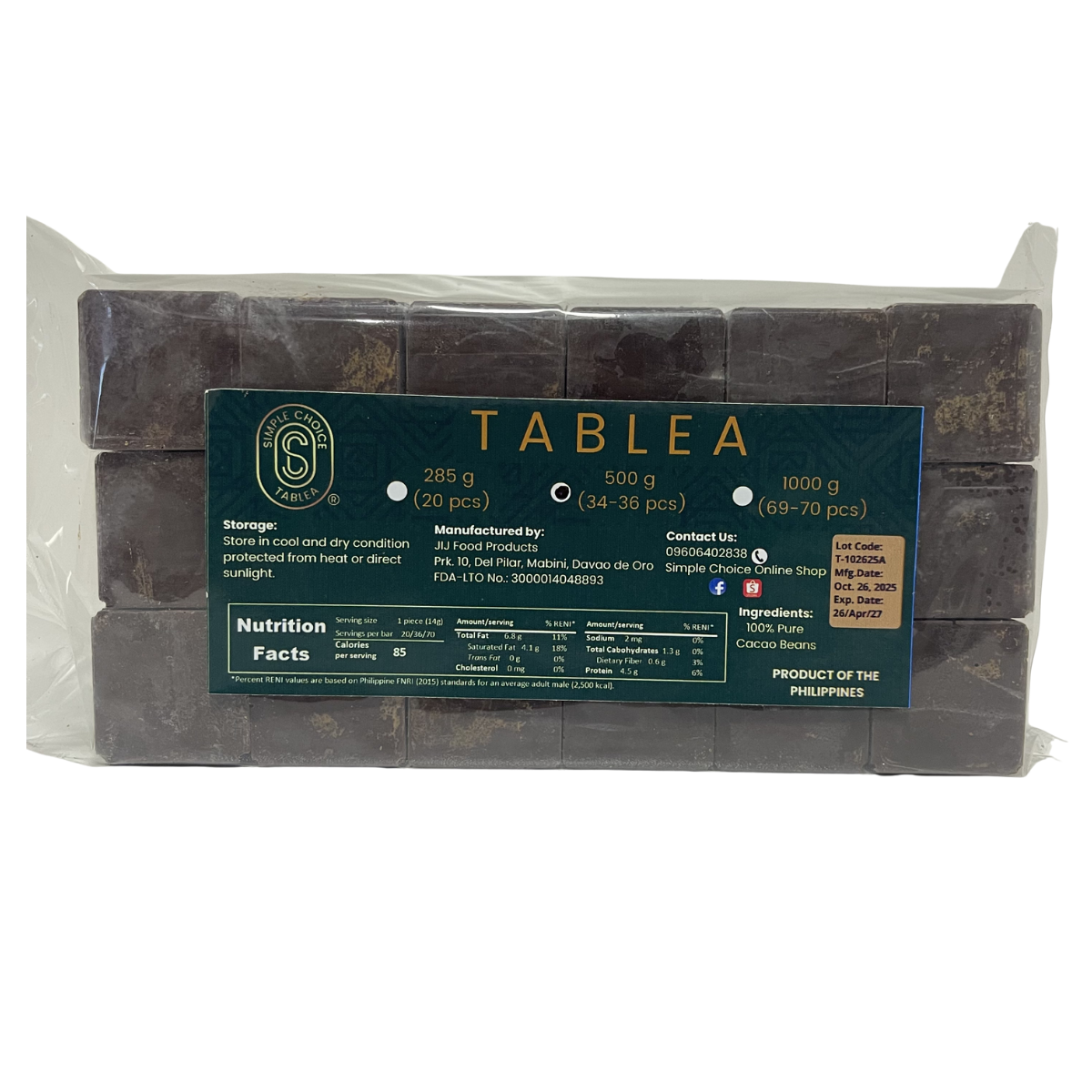 Tablea, 100% Pure Cacao | Shopee Philippines
