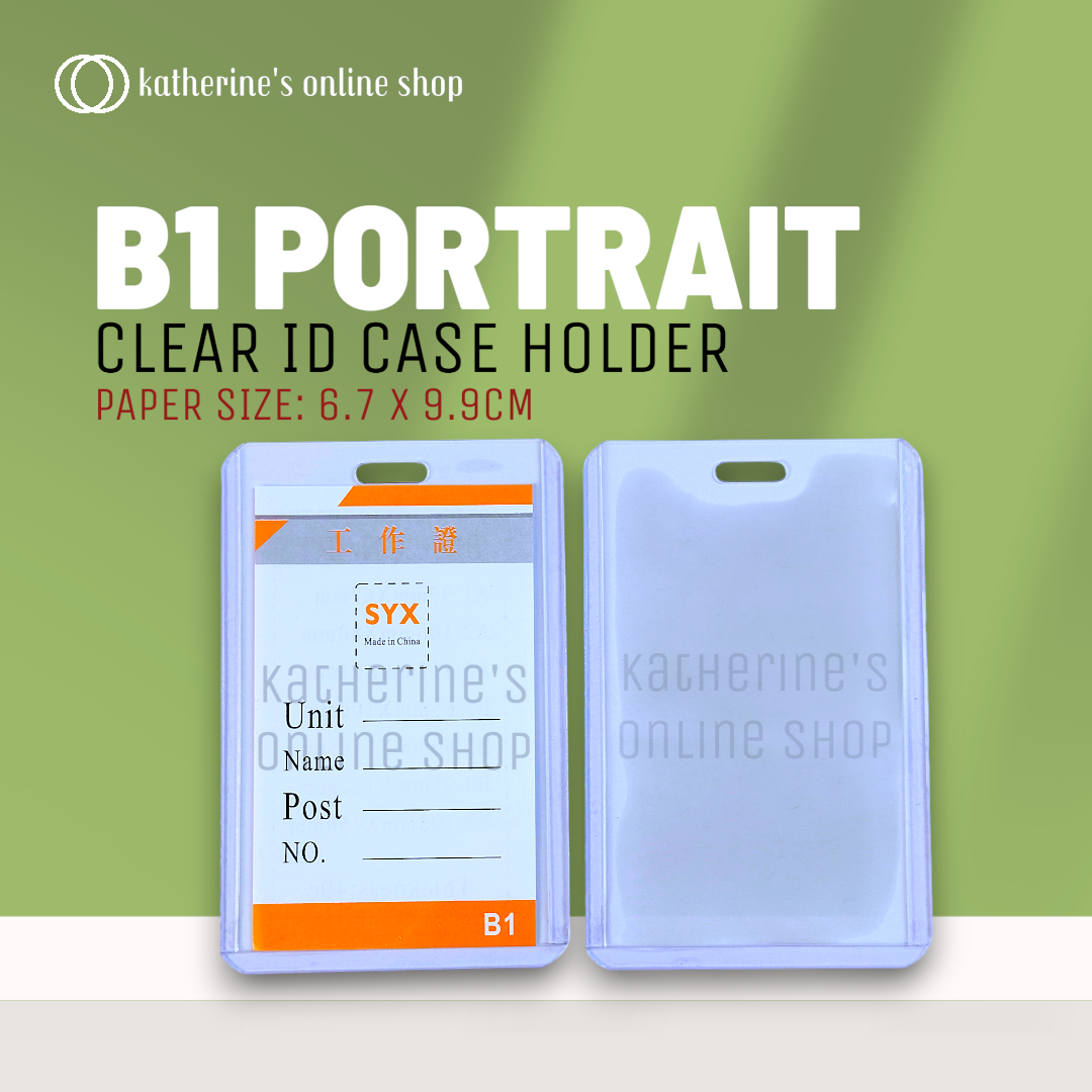 Hard Clear Id Case Makapal Id Holder A1, A2, A3, B1, B2, B4 PORTRAIT ...