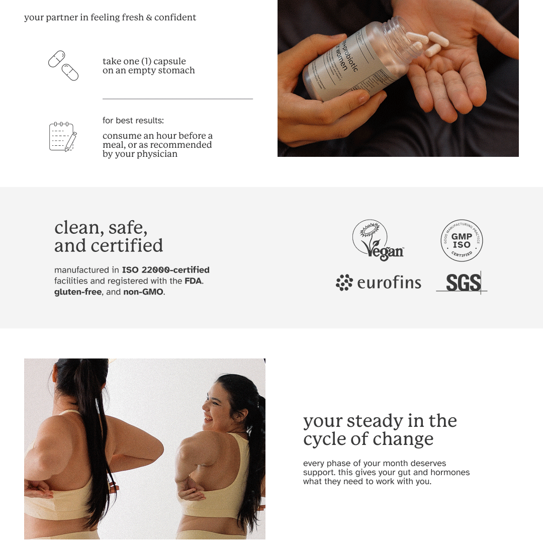 Pure Form® Pre + Probiotic for Women | 50 Billion CFU Vaginal Probiotic ...