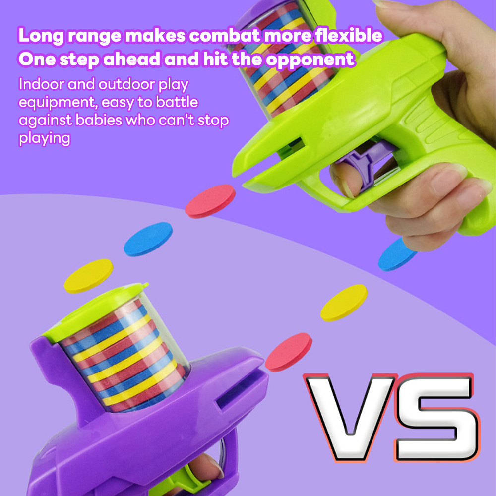 Aime UFO Flying Saucer Toy with Soft Bullet Launcher Foam Discs Outdoor ...
