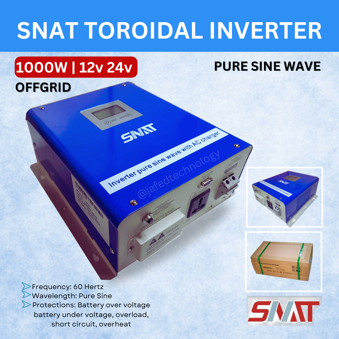 JAFED 1KW SNAT Toroidal Offgrid Pure Sine Wave Inverter Solar inverter ...