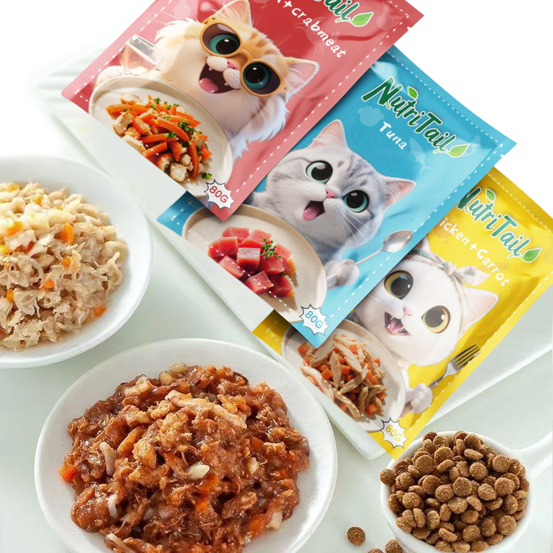 LIEBAO Cat Wet Food 80g Tuna Carrot Chicken Flavored Cat Treats Kitten ...