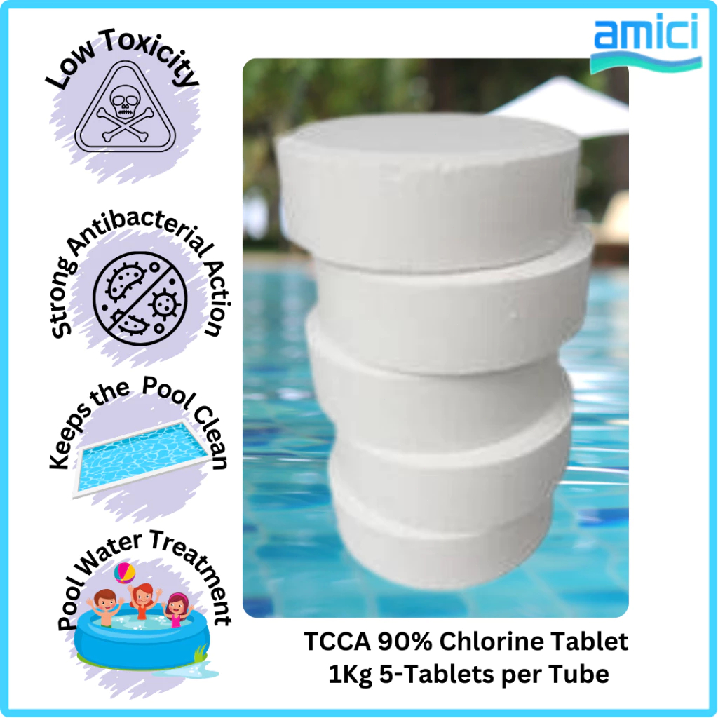 Chlorine Tablets for Swimming Pool Slow Dissolving TICA TCCA Tablet 90% ...