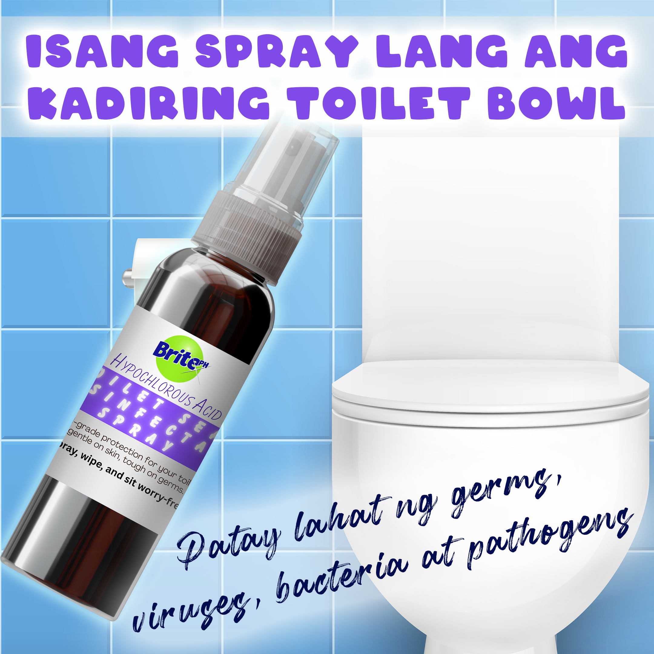 BritePH Toilet Bowl Spray Disinfectant | Shopee Philippines