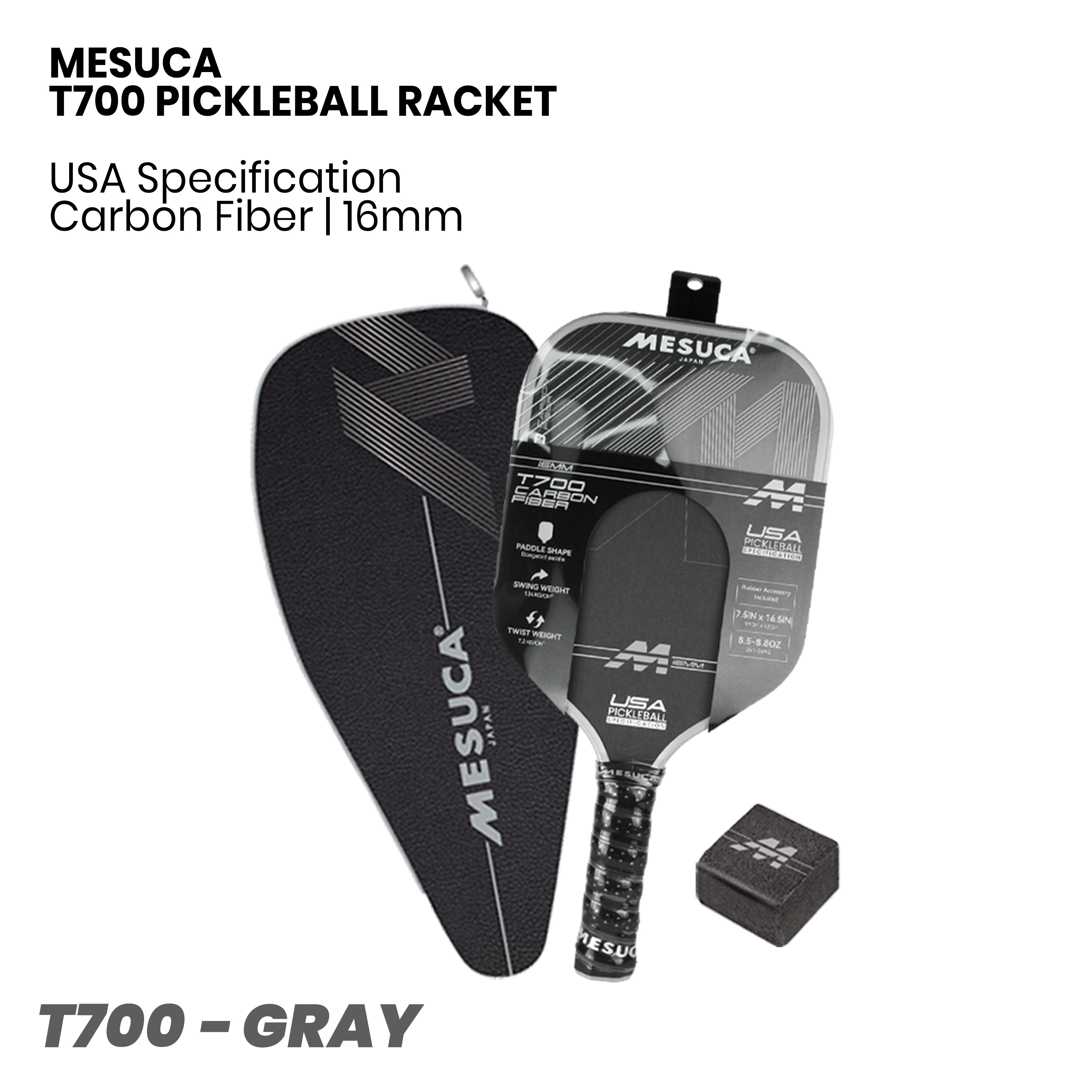 Mesuca Japan Sports | Pickleball Racket Carbon Fiber USA Specification ...