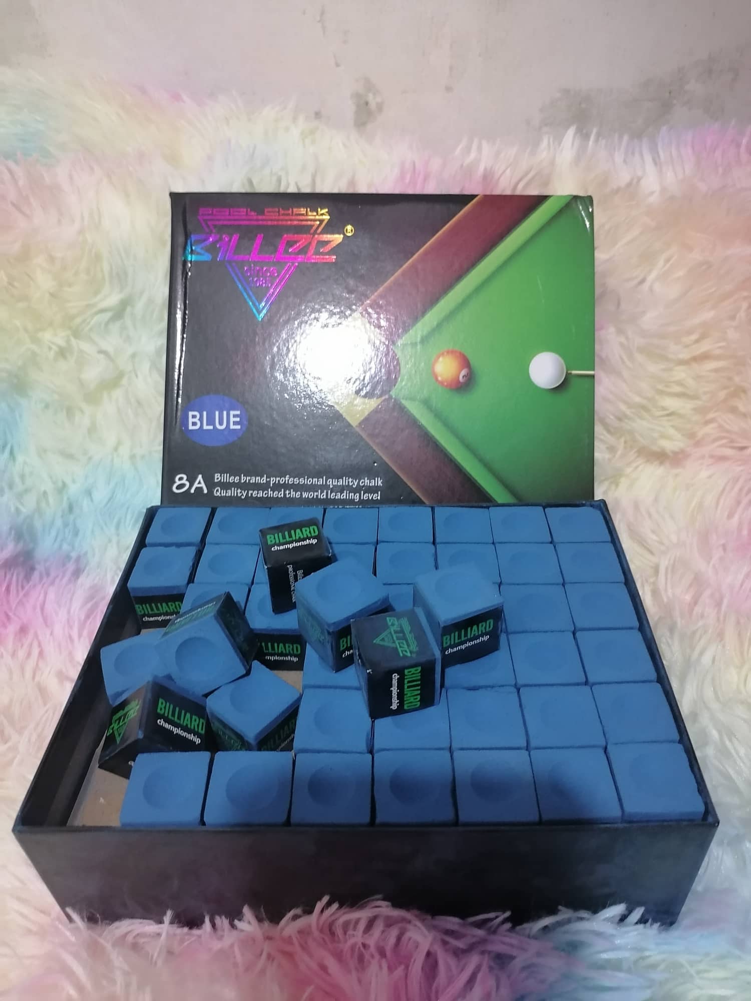 12 PCS BILLEE CHALK BLUE BILLIARD | Shopee Philippines