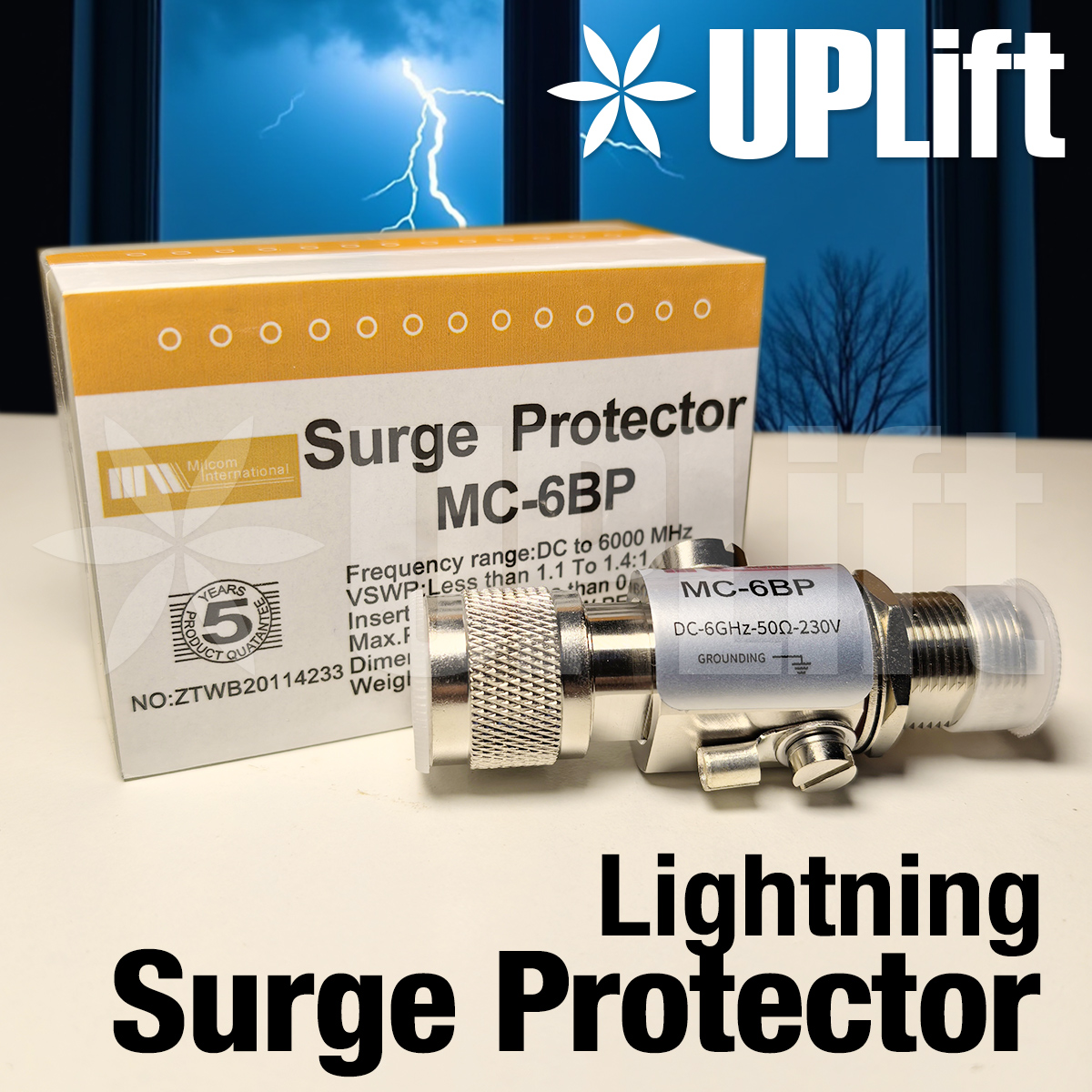 UPLift SkyWave Antenna Lightning Surge Protector Suppressor Arrester 50 ...