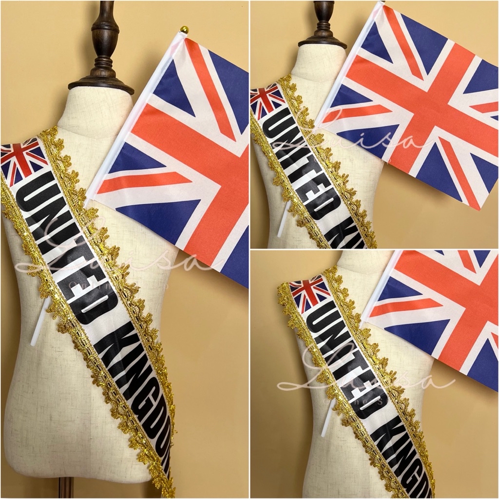 SASH WITH FLAGLET FOR UNITED NATIONS| (Wooden & Plastic Stick) | 33 ...