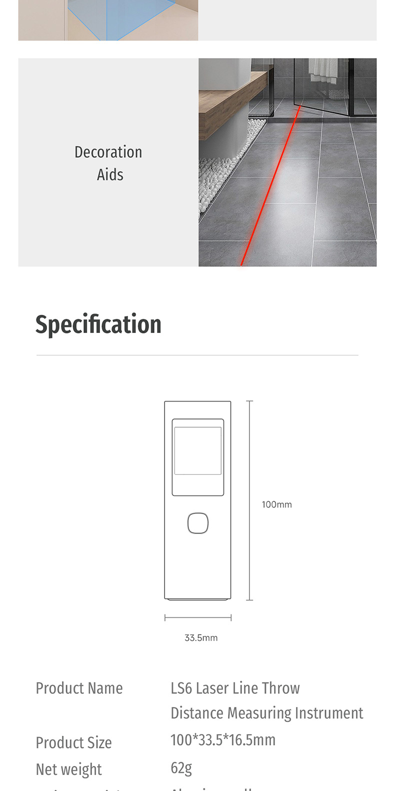 Xiaomi ATuMan DUKE LS-P/LS-6 Laser Rangefinder 40m Mini Distance Angle ...