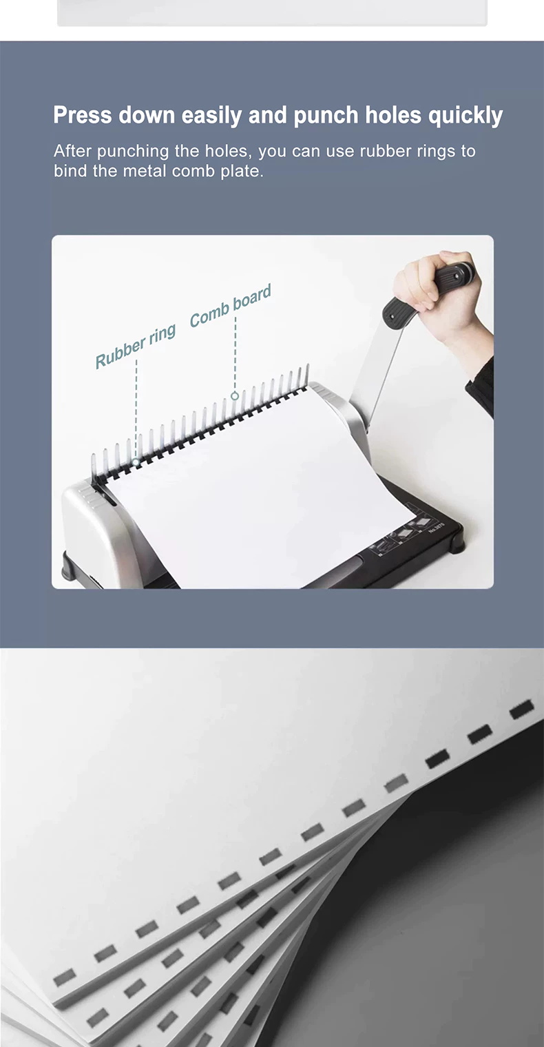 Comb Binding Machine A3/A4 Size 21 Hole Office Ring Binding Machine ...