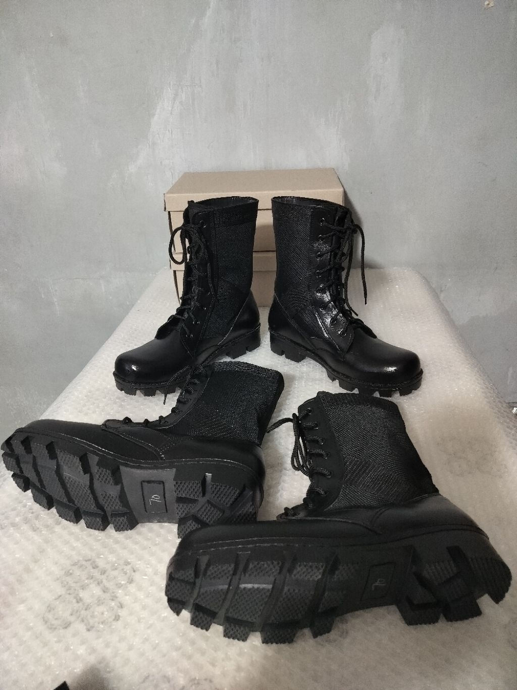 COMBAT BOOTS BLACK SHOES FOR ROTC & SECURITY GUARD | Shopee Philippines